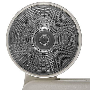 LFI Lights | Compact Combo Red Exit Sign with Emergency Lights | White Housing | All LED | Two Adjustable Round Heads | Hardwired with Battery Backup | UL Listed | (1 Pack) | COMBOC-R