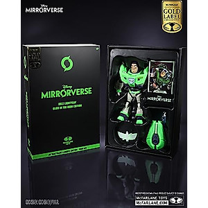 McFarlane Toys - Disney Mirrorverse Buzz Lightyear Glow in The Dark Edition 7in Action Figure, Gold Label, Amazon Exclusive