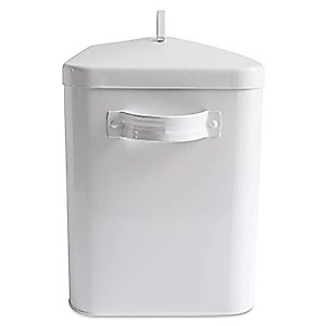 Bread Box for Kitchen Countertop - Extra Large Keeps 2+ Loaves Fresh - White Metal Bread Storage Container Bin for Modern Farmhouse Kitchen