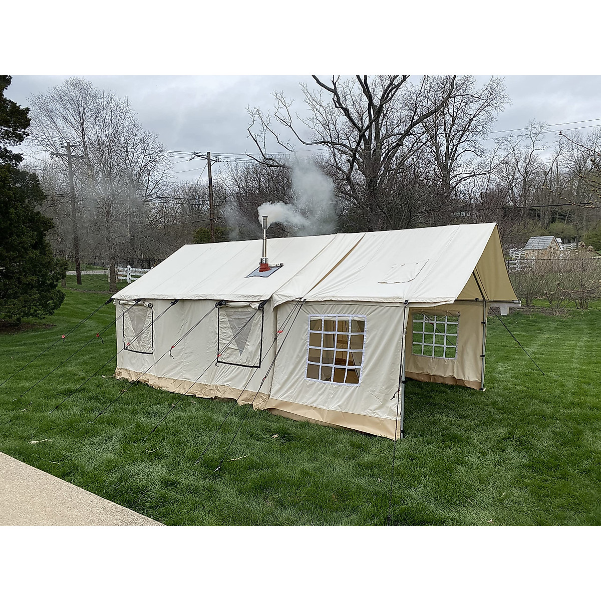 WHITEDUCK Alpha Wall Tent Porch for Hunting, Family Camping & Outdoor Activities (10'x12', Canvas)