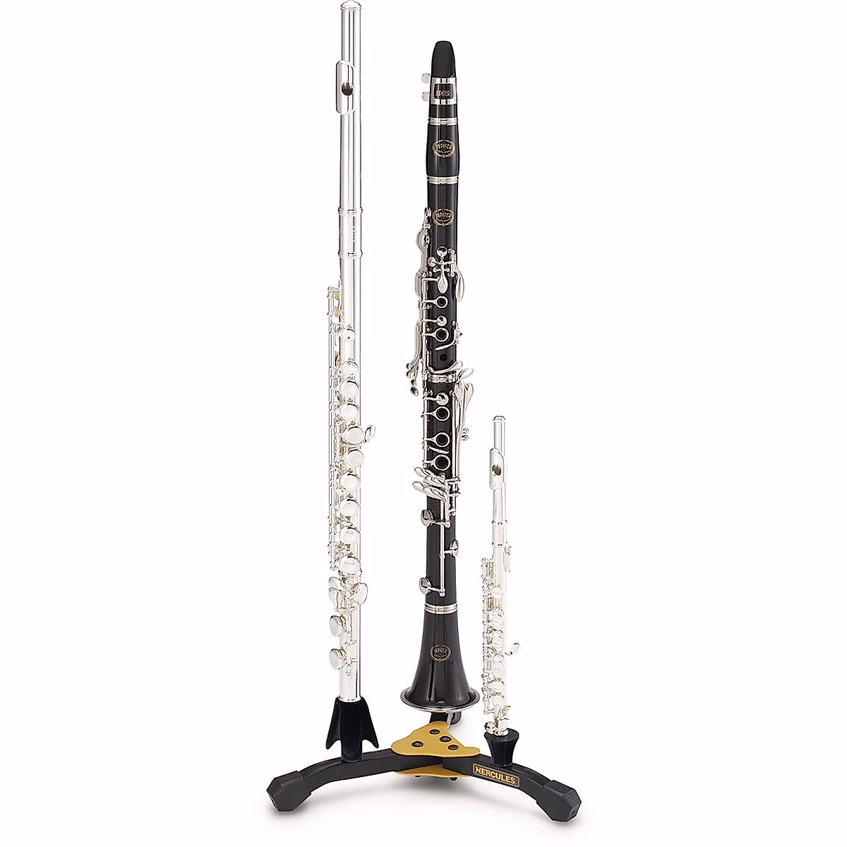 Hercules Stands DS543BB Flute/Clarinet/Piccolo Stand with Bag,Black