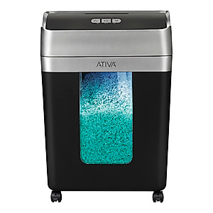 Ativa™ - Shredder - 14-Sheet Super Micro-Cut Shredder - 0.07" x 0.39" - Black/silver