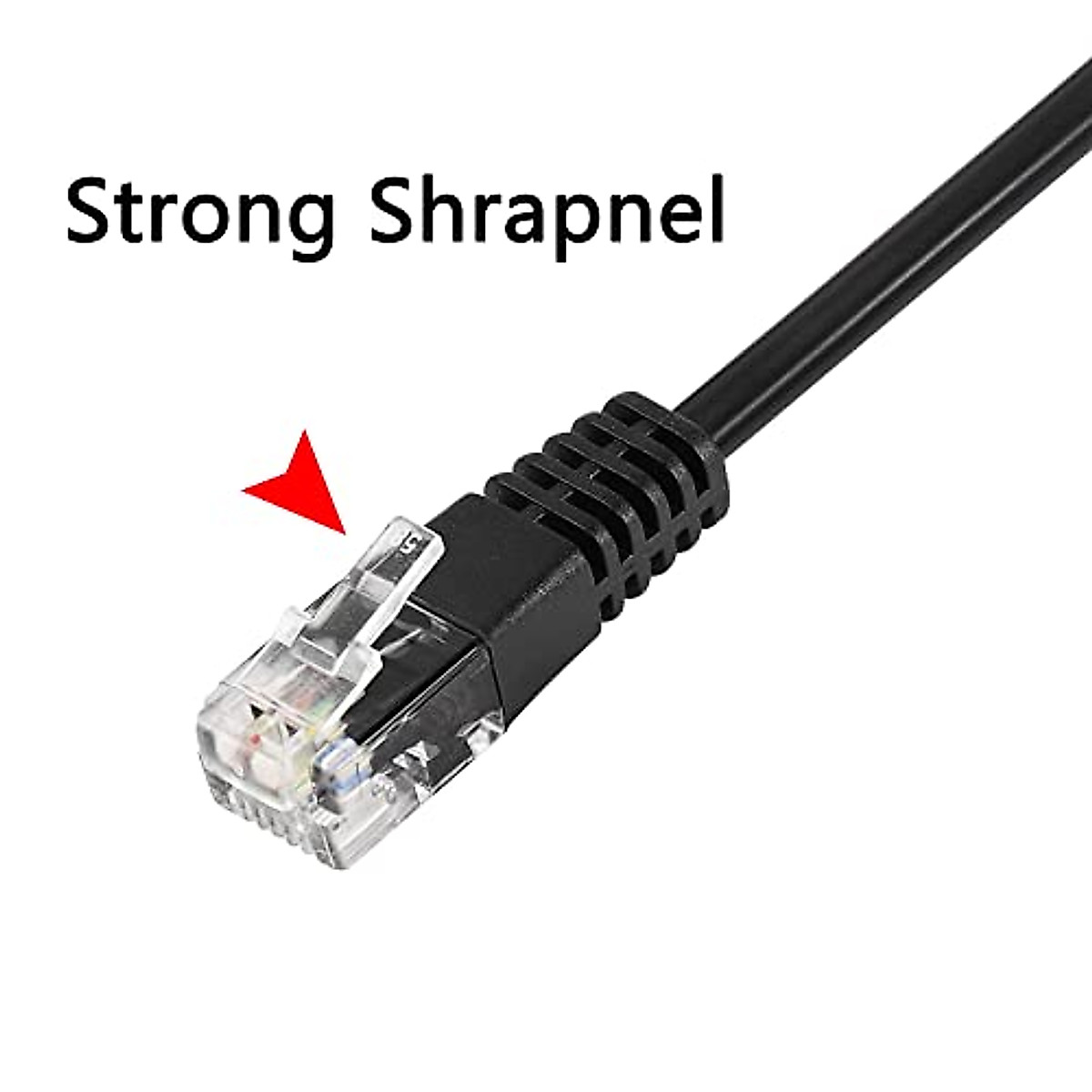 CERRXIAN 1FT Phone Cord RJ11 / RJ12 6P6C Male to Female Panel Mount Waterproof Extension Cable Compatible with Data and Voice