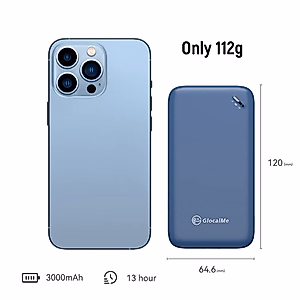 GlocalMe UPP 4G LTE Portable WiFi Hotspot Device for Travel, Pocket WiFi Mobile Hotspot Device with Global 1GB Data, Available in Over 200 Countries, No Contract Or SIM Card Required (Blue)