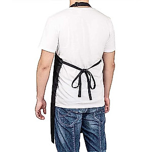 Funny Apron for Men, 100% Cotton Canvas BBQ Aprons with Pockets Adjustable Neck Strap for Grilling, Cooking, Chef, Kitchen, Funny Gifts for Dad, Husband, Boyfriend, Brother - Black
