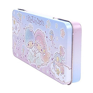 Twin Stars Little Pencil Pen Stationery Metal Box Makeup Tool Brush Holder Storage Case Tin