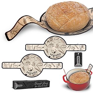 Silicone Bread Sling 2-Pack Bread Sling Dutch Oven Silicone 500 Degrees Sourdough Silicone Bread Sling Dutch Oven Silicone, Silicone Bread Mat for Dutch Oven for Sourdough Bread by Segretto Cookware