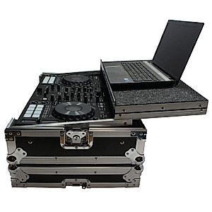 Harmony Audio HCDDJ800WLT1U Flight Glide Laptop Stand DJ 1U Rack Case Compatible with Pioneer DDJ-800
