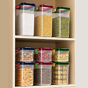 JOYOURMOUTH 3 pcs Cereal Containers Storage Cereal Dispenser For Pantry Plastic Storage Containers with Flip Top Lid Pour Airtight for Food BPA Free 2800ml/95oz