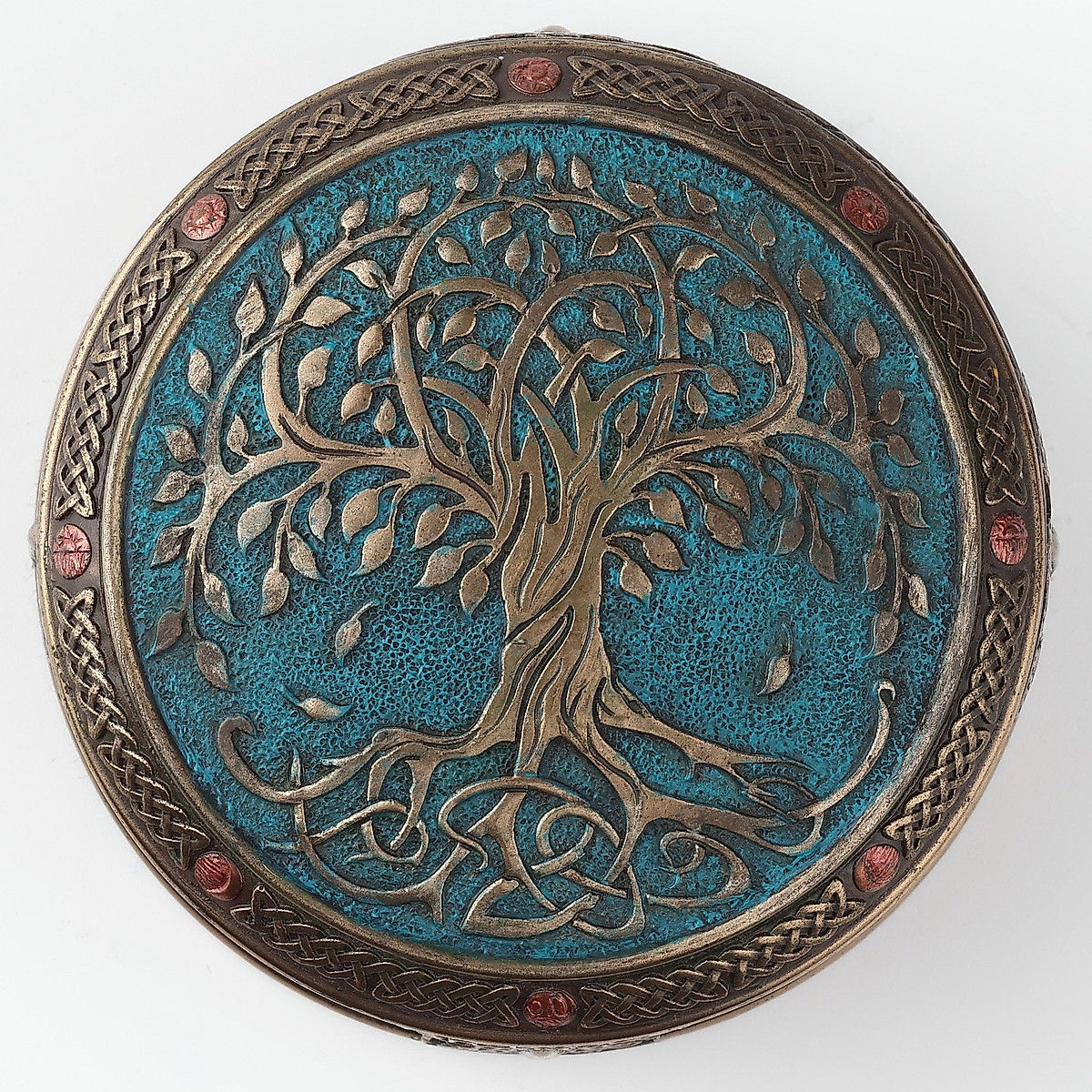 Veronese Design 4 Inch Spiritual Tree of Life Cold Cast Resin Bronze Finish Trinket Jewelry Box