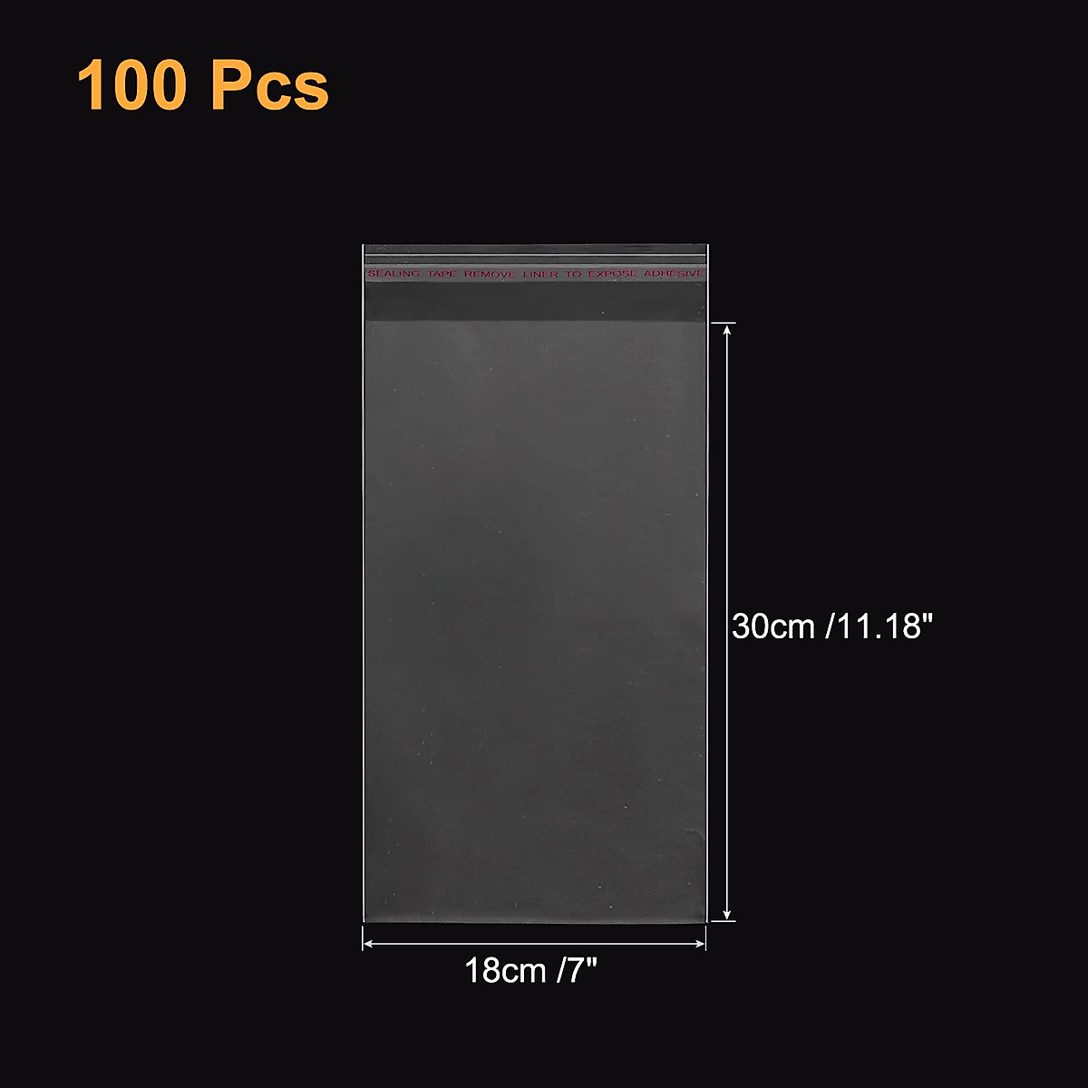 uxcell 100Pcs Clear Cello Bags, 7" x 12" Plastic Self Sealing OPP Cello Treat Bags Cello Poly Bags for Packing Cookies Candy Jewelry Gifts, Clear