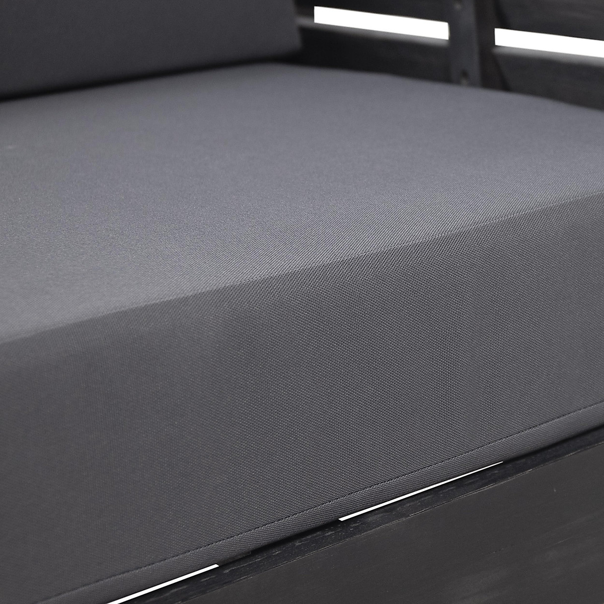 Christopher Knight Home Louver Outdoor Acacia Wood Club Chairs with Cushions, 32 "W x 27.75 "D x 27.75 "H, Dark Gray