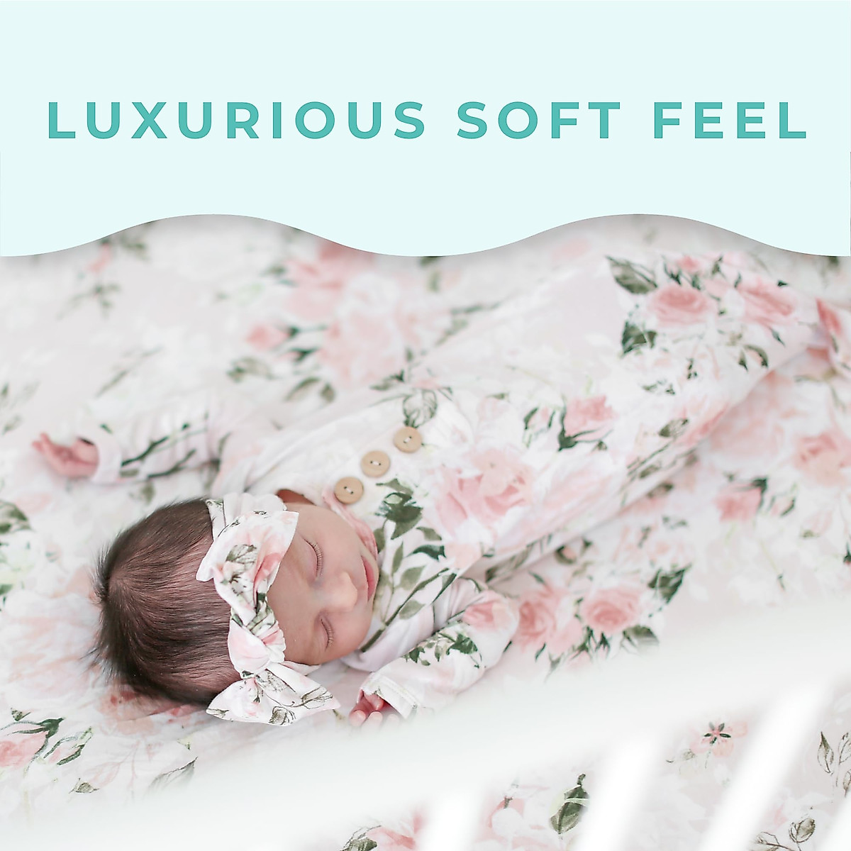 Posh Peanut Fitted Crib Sheet, Soft Viscose from Bamboo Fabric, Standard Crib and Toddler Mattresses 52" by 28" (Vintage Pink Rose)