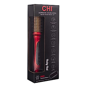 CHI Amplitude Ceramic Heated Round Brush, Ruby Red