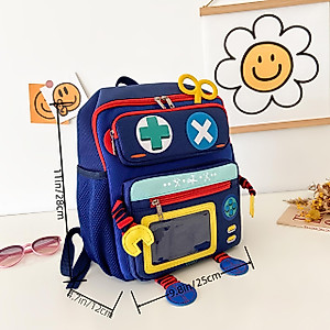 MAOYUAN BEAR Cute Robot Toddler Preschool Backpack, Schoolbag for boys，Suitable for kindergarten children (green)