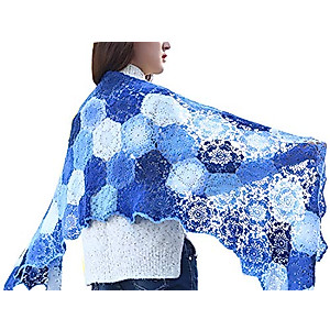 golo Wool Yarn for Knitting 550yd 0.22Ib Cachemire Multicolor Rainbow Yarn (Orange-Black)