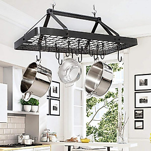 ESFUN 18 Pack S Hooks Pot Hooks for Rack Hanging Pans Pots Utensils Clothes Bags Towels Plants - 3 Sizes (Black)