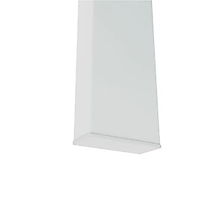 IANIYA Coffee Table with Metal Tube Legs, Glass and Rectangle End Table for Livingroom (White)