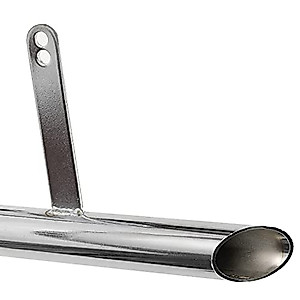 FVRITO Performance Chrome Exhaust Muffler Expansion Chamber Pipe Silencer Gasket for 2 Stroke 50cc 66cc 80cc 100cc Engine Gas Motorized Bicycle Motor Bike Silver