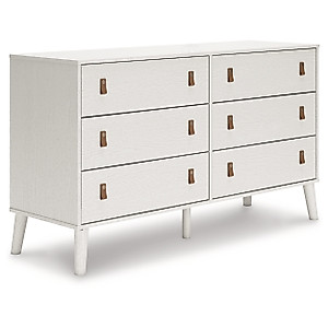 Signature Design by Ashley Aprilyn Farmhouse 6 Drawer Dresser, Whitewash
