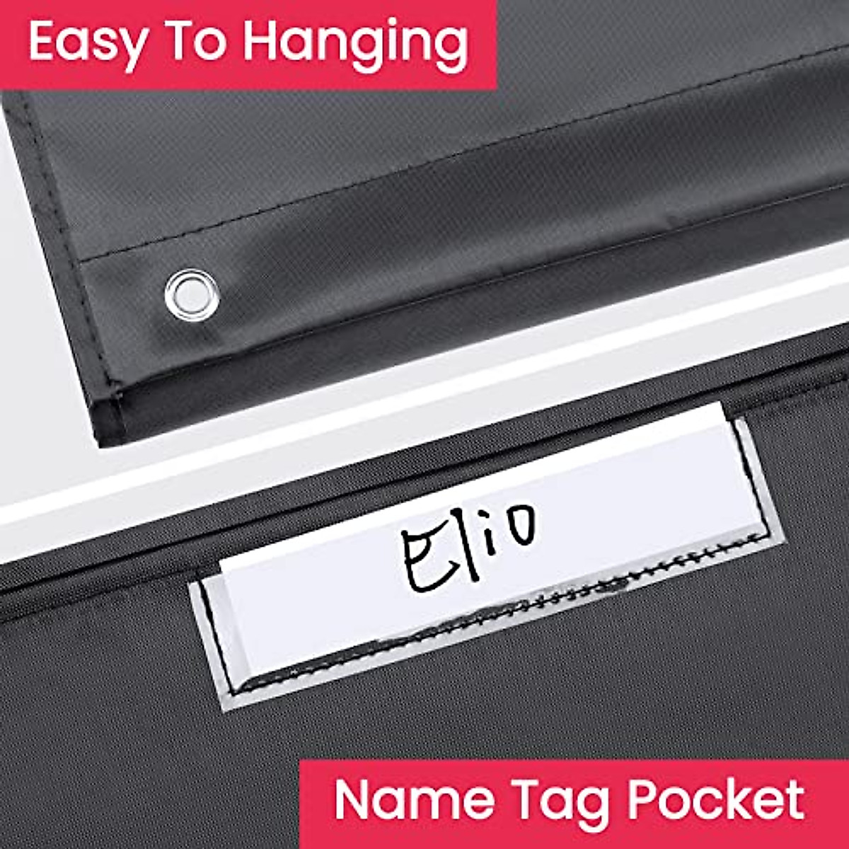 Godery Heavy Duty Storage Pocket Chart for Classroom and Office,Clear Storage Pocket Chart for Files Folder (20+6 Pockets & Nametag)