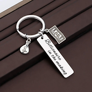 CENWA Entrepreneur Gift Future Billionaire Gift Boss Gift Billionaire In The Making Keychain Business Owner Gift (Billionaire In The Making K)