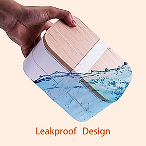 Uybieef Bento Box Adult Lunch Box with lunch bag, Japanese Lunch Box Containers for Adult, Bento lunch Box with Leakproof 54OZ White