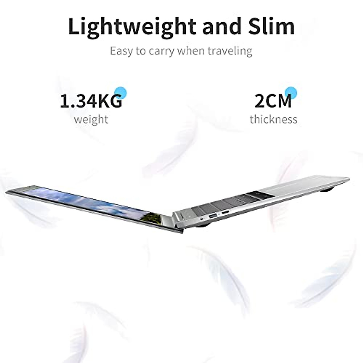 SGIN Laptop, 15.6 Inch 4GB DDR4 RAM 128GB SSD, Laptops with Intel Celeron Quad Core Processor, Intel UHD Graphics 600, WiFi, Bluetooth 4.2, USB3.0, Mini HDMI, Webcam