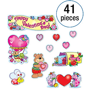 Carson-Dellosa 110060 Valentine's Day Mini Bulletin Board Set | 41pcs, Multi
