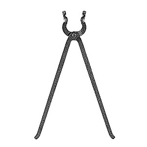 Blacksmith 5/8-inch Bolt Jaw Tongs Anvil Vise Forge Tongs for Railroad Spikes, for 5/8-Inch Round & Square Bar