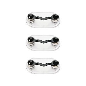 Magnetic Eyeglass Holders 3 Pack Name tag Badge Holder Sunglass Holder ID Badge for Men and Women, Acrylic Acetate Brooch-Style Holder (Black)