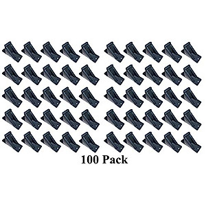 JSP Manufacturing Dark Grey Plastic Mini Roof Snow and Ice Guard - Multi-Quantity Pack | Prevent Sliding Snow Stop Buildup (100)