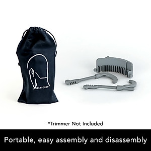 neckscaper Self-Trimming Template for Grooming Your Neckline, Durable, Adjustable, and Includes a Travel Case