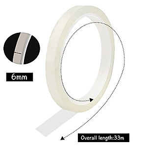 Pengxiaomei 2 Roll Clear Floral Tape,1/4" Wide Florist Tape,Clear Waterproof Florist Tape,Waterproof Floral Tape for Fresh Flower Crafts,Flower Arrangements Supplies