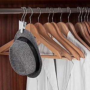 Relaxdays Boot Clips Set of 5 Double Clamp Rubberised Storage Boots & Hats Iron Boot Hanger Silver 5 Pieces