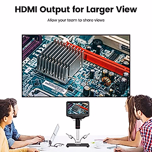 Andonstar AD407-Pro 2160P 3D HDMI 4MP Digital Microscope, Soldering Microscope Pro Metal Stand, 7" LCD USB Electronic Microscope Camera for PCB Phone Repair, DIY Electronics, SMD SMT BGA Circuit Board