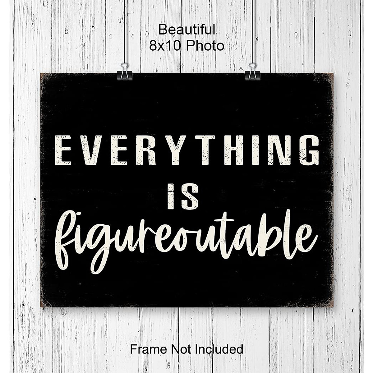 Inspirational Wall Art & Decor - Motivational Entrepreneur Positive Quotes Poster Prints 8x10 - Success Sayings - Encouragement Gifts for Men, Women - Home Office - Classroom Decor - Encouraging Motto