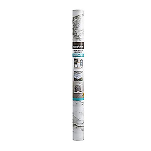 Duck Brand Peel & Stick Adhesive Laminate - White Marble, 20 in. x 15 ft.