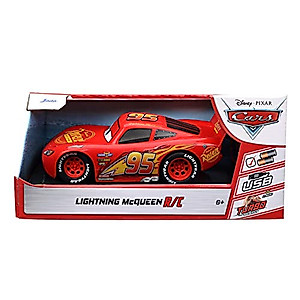 Jada Toys Pixar Cars 1:24 Lightning McQueen RC Remote Control Car 2.4 GHz Red Toys for Kids