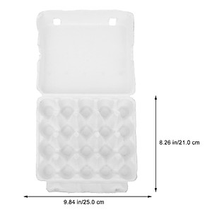 Angoily White Storage Box 6pcs White Empty Egg Cartons Pulp Fiber Egg Tray Holder Each Holds 6 Eggs Pulp Egg Containers for Family Farm Market Camping Picnic Travel White Serving Tray