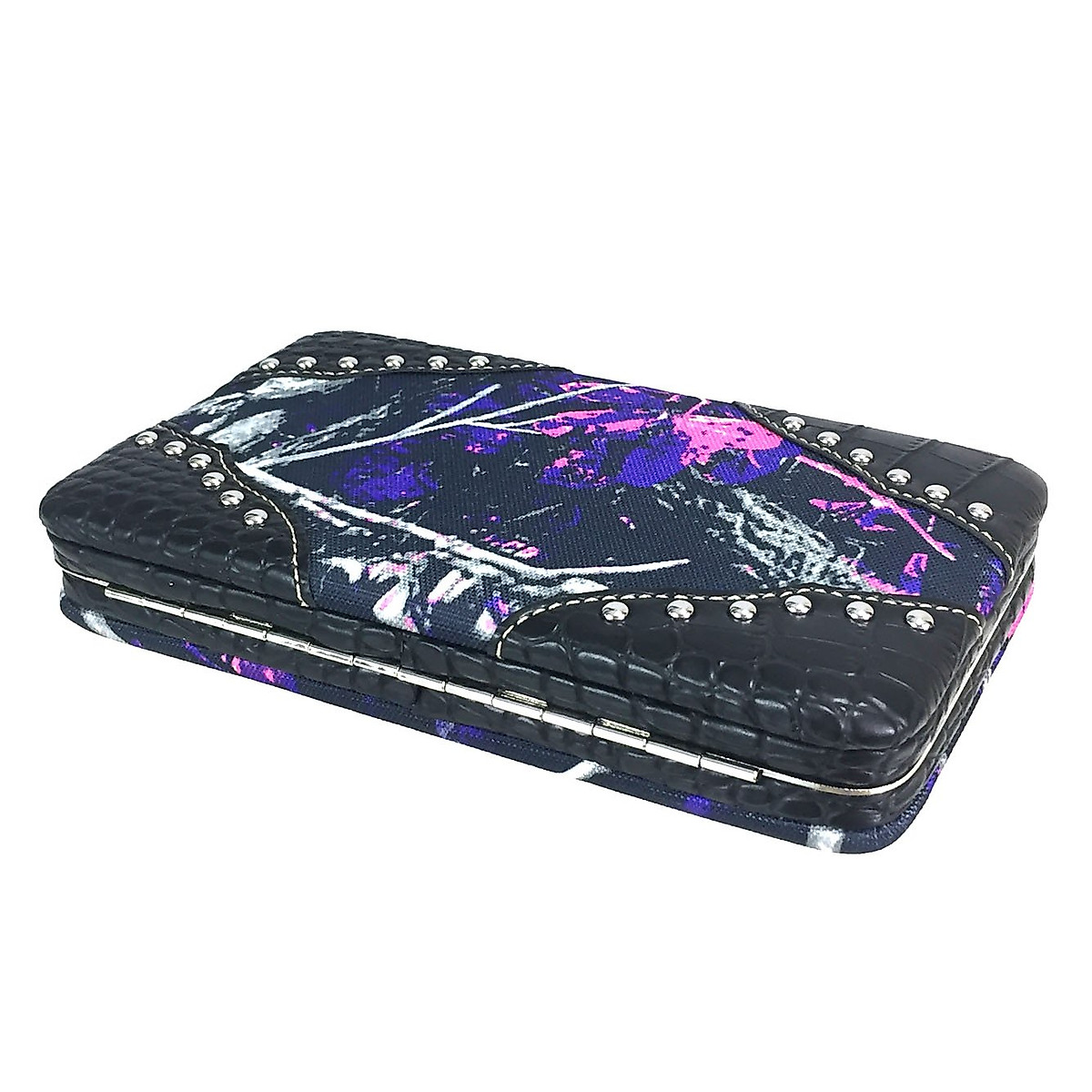 Zzfab Rhinestone Studded Camo Wallet Girl Wallet (pink)