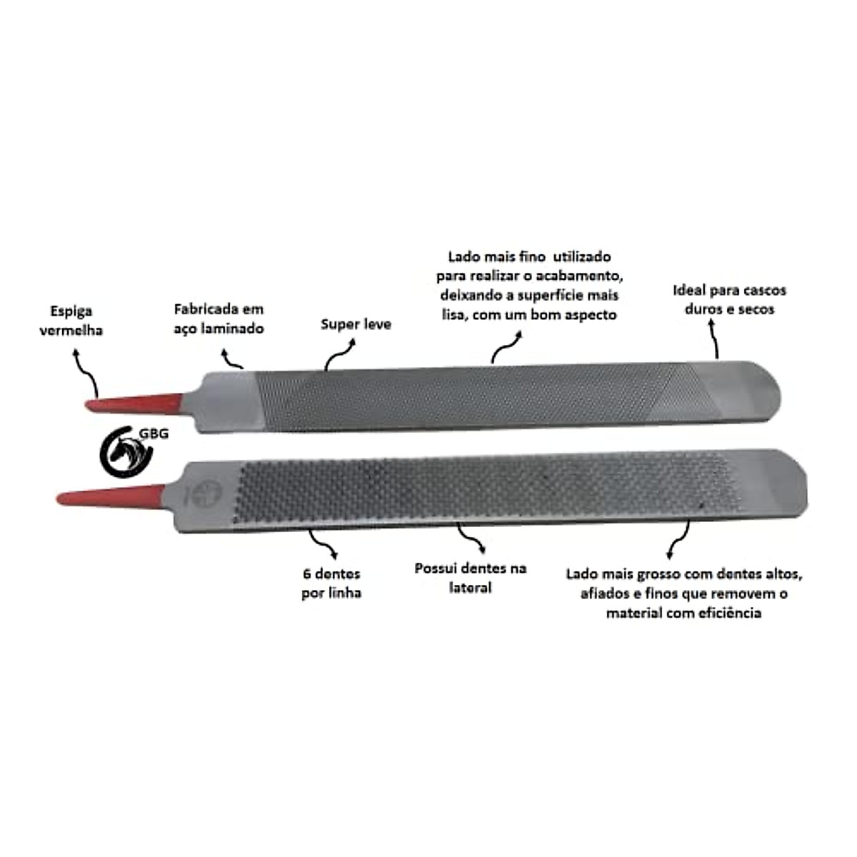 Farrier Hoof Rasp Heller with Red Tang 14in