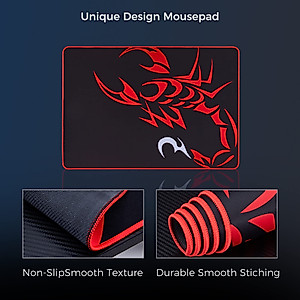 It's_Organized Gaming Desk 47 inch PC Computer Desk Home Office Student Desk X-Shaped with Mouse Pad Cup Holder Headphone Hook Handle Rack,Black