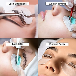 DiviniTi Under Eye Gel Pads - Lint Free Gel Eye Pads for Lash Extensions with Aloe Vera Hydrogel Eye Patches, Eyelash Extension Supplies & Beauty Tools, Fit Most Eye Shape, Stick Well - Under Eye Pads