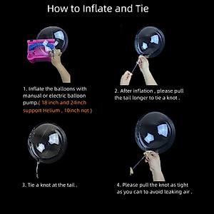 Clear Balloons, Different Sizes Pre Stretched 50pcs 10" 18" 24 inch BoBo Balloons Arch Crystal Transparent Clear Bubble Balloons Garland Kits