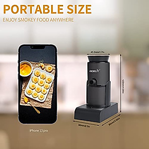 Portable Smoking Gun Wood Smoke infuser Kit, Handheld Cocktail Smoker, Kitchen Food Smoker for Meat Drinks Cheese BBQ Pizza Salmon Sous Vide, Wood Chips Included