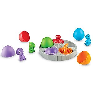 Learning Resources Babysaurs Sorting Set - 16 Pieces, Ages 18+ months Dinosaurs for Toddlers, Dinosaurs Action Figure Toys, Kids' Play Dinosaur and Prehistoric Creature Figures