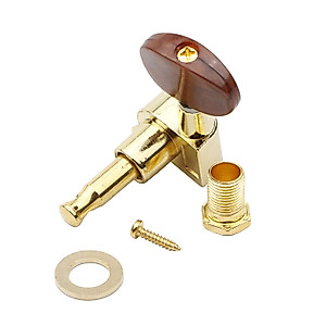 Swhmc 3R 3L Semi-Closed Golden Guitar String Tuners Tuning Keys Pegs Machine Heads Knobs Locking Tuners for Acoustic, Electric Guitar