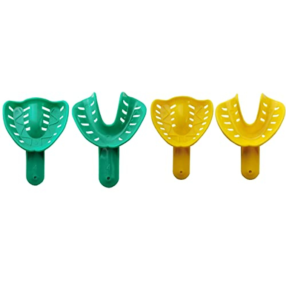 GXXMEI 12PCS 6 Sizes Dental Impression Tray for Adult/Children, Plastic Materials Teeth Holder Dental Central Supply for Oral Tools