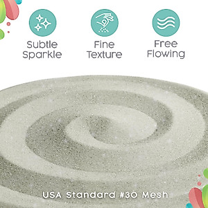 Sandsational Sparkle Silver Shimmer Unity Sand -1.5 LB (22oz), Silver Colored Sand for Weddings, Vase Filler, Home Décor, Craft Sand, Aquarium Sand, and More